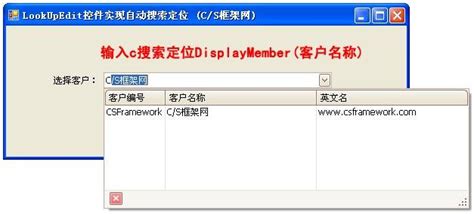 详解devexpresslookupedit控件实现自动搜索定位功能cs框架网
