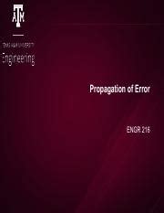 Understanding Error Propagation In Measurements And Calculations Course Hero