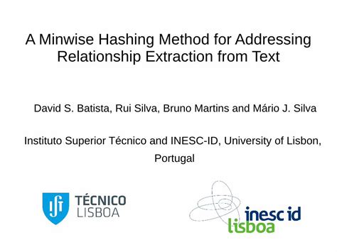 Pdf A Minwise Hashing Method For Addressing Relationship · A