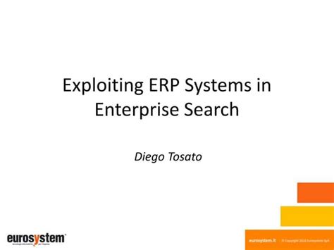 Exploiting Erp Systems In Enterprise Search Ppt