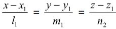 Shortest Distance Between Two Straight Lines Class PW