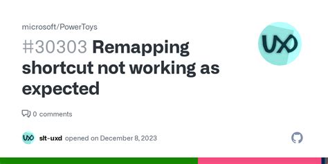 Remapping Shortcut Not Working As Expected · Issue 30303 · Microsoftpowertoys · Github
