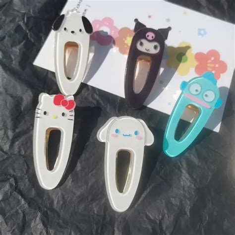 여아용 헬로 키티 헤어 클립 귀여운 산리오 머리핀 아기 머리 액세서리 덕빌 클립 크리스마스 선물 Aliexpress