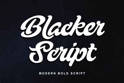 Blacker Script Font Dfonts