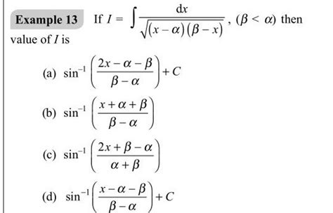 Example If I xα βx dx β