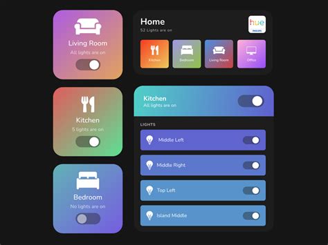 Philips Hue IOS Widgets Concepts 2 365 By Gabriel Beyruti On Dribbble