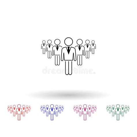 Business People Multi Color Icon Simple Thin Line Outline Vector Of