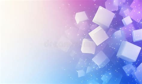 Floating Cubes With Gradient Background Abstract Design Soft Colors Digital Art Light