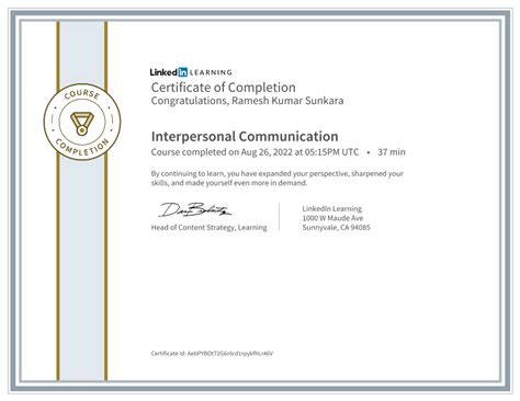 Ramesh Kumar Sunkara On Linkedin Certificate Of Completion