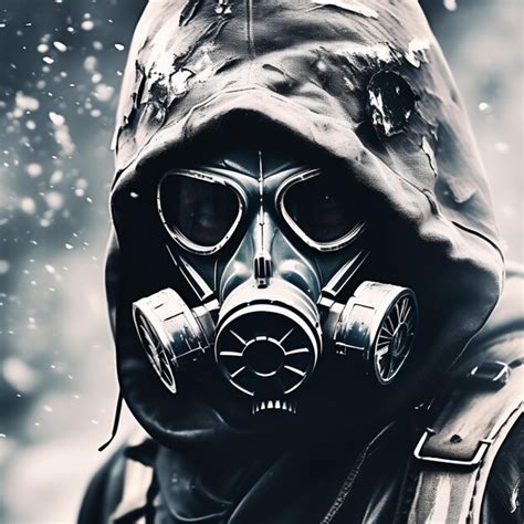 Premium Ai Image A Man In A Gas Mask