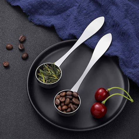 Нова лъжица за кафе от 6 части мерителна лъжица от неръждаема стомана супена лъжица с дълга