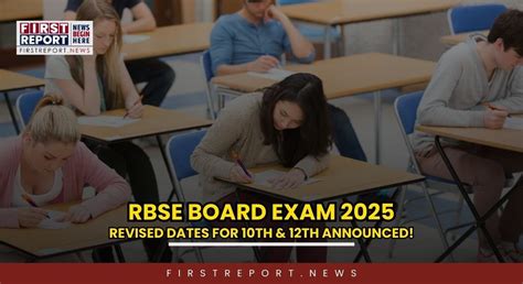 Rbse Board Exam 2025 Revised Dates For 10th And 12th Announced