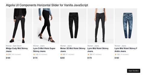 Algolia Horizontal Slider Js Example Codesandbox