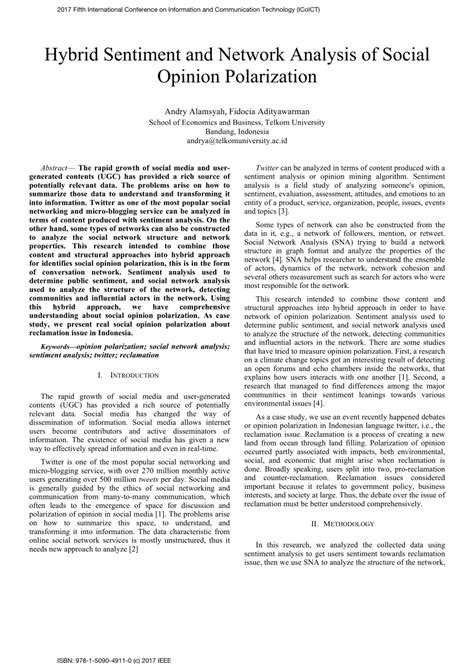 Pdf Hybrid Sentiment And Network Analysis Of Social Opinion Polarization