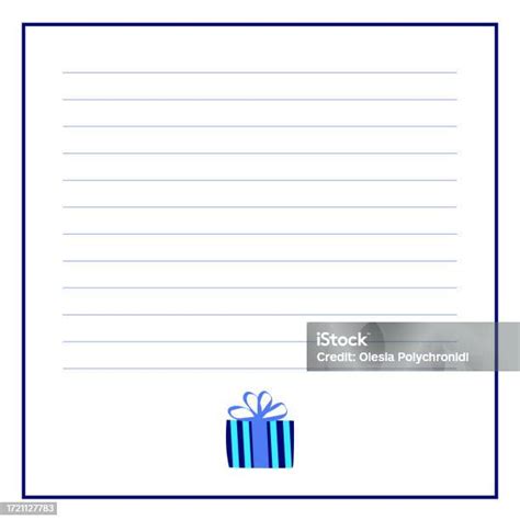 흰색 배경에 파란색 프레임 선 선물 아이콘이 있는 빈 페이지 공란에 대한 스톡 벡터 아트 및 기타 이미지 공란 공휴일