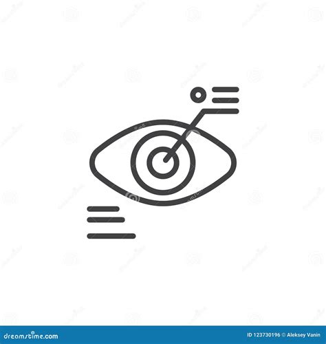 Biometric Identification Outline Icon Stock Vector Illustration Of Iris Control 123730196