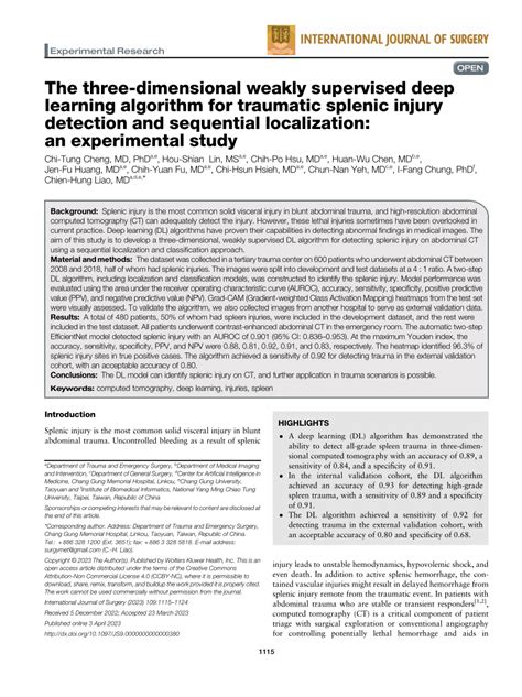 Pdf The Three Dimensional Weakly Supervised Deep Learning Algorithm