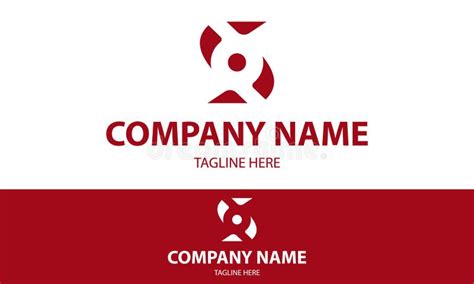 Red Color Simple Abstract Circle Shape Logo Design Stock Vector Illustration Of Tech Unique