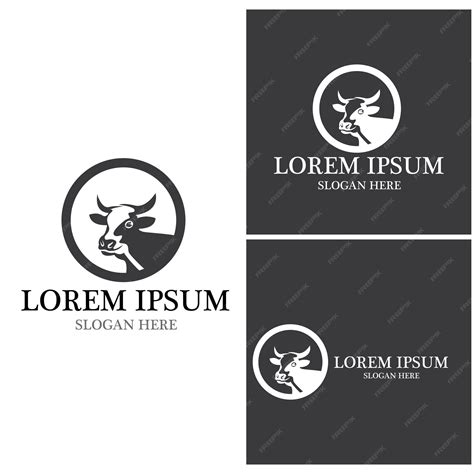 Icône De Vecteur De Modèle De Logo De Vache Vecteur Premium