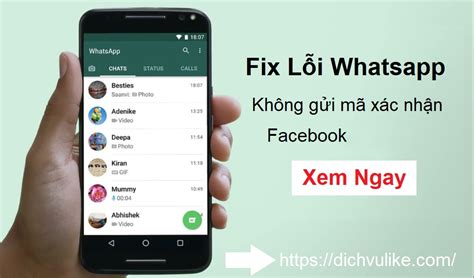 Fix Lỗi Whatsapp Không Gửi Mã Xác Nhận Facebook