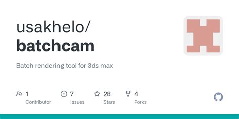 GitHub Usakhelo Batchcam Batch Rendering Tool For Ds Max