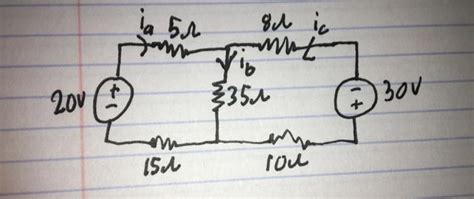 Solved Find Ia Ib And Ic Using The Mesh Current Method Chegg Com