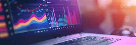 Laptop Screen Showing Colorful Financial Data And Charts A Laptop Screen Displaying A Vibrant