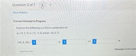 solved current attempt in progress express the following as