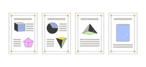 premium vector geometry class materials 2d cartoon objects set