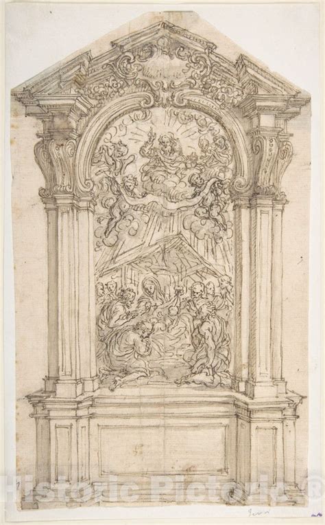 Art Print Giovanni Battista Foggini Design For An Altar With A