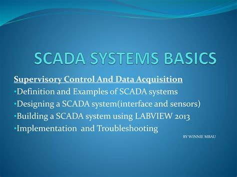 Scada Systems Basics Winnie Mbau Pptx