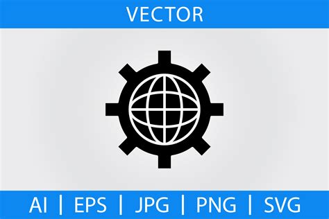 Vector Global Settings Glyph Icon Graphic By Sam Designs · Creative Fabrica
