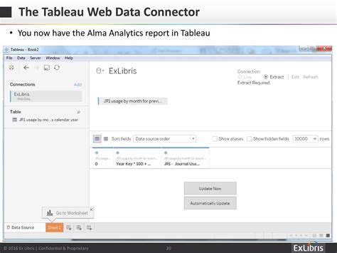 Using Alma Analytics With The Tableau Web Data Connector Ppt Download