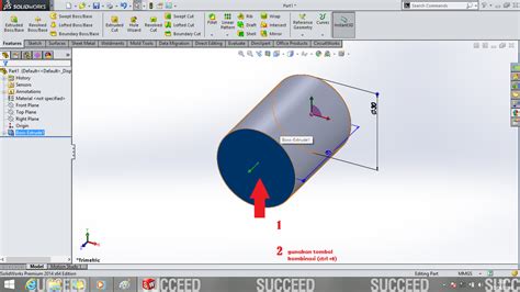 Tutoriaal SolidWorks 2014 Tutorial SolidWorks 2014 Membuat Bentuk Tabung Cocok Untuk Pemula