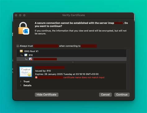 Ssl Certificate Name Mismatch Issue In Outlook Mailcow Community