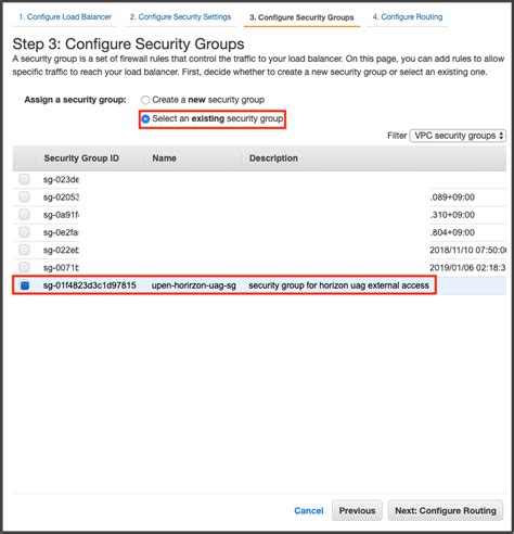 aws elastic load balancer for horizon on vmc deployment end user