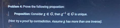 Solved Problem 4 Prove The Following Propostion Chegg Com