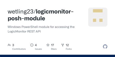 Github Wetling23logicmonitor Posh Module Windows Powershell Module