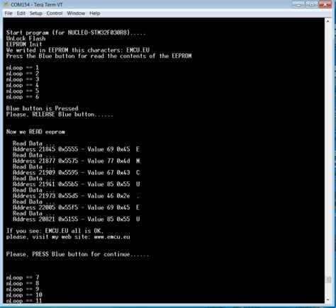 eeprom emulation on stm32f030 all developed using cube and atollic emcu