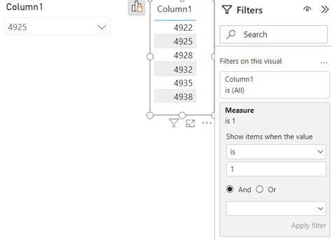 solved filter the column values based on the slicer microsoft fabric