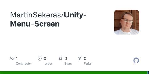 Github Martinsekerasunity Menu Screen