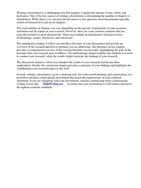 How Many Chapters Should My Dissertation Have Pdf Thesis Methodology