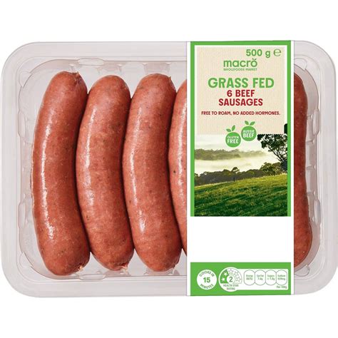 Calories In Woolworths Grass Fed Beef Sausage Calcount