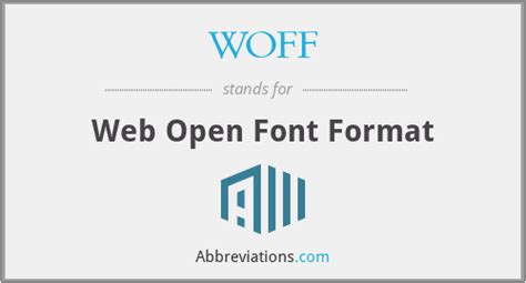Woff Web Open Font Format