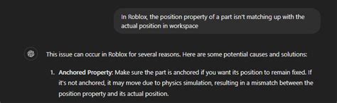 Parts Position Isnt Accurate Until I Switch From Server Back To