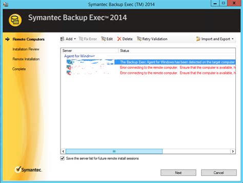 Solved Backup Exec Agent Installasion Experts Exchange