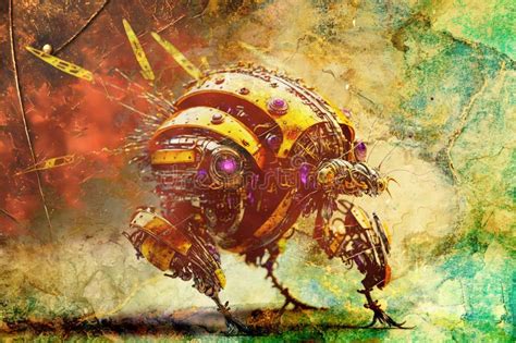 Cyborg Robot Science Fiction Illustration Generated Ai Generative Ai Stock Illustration