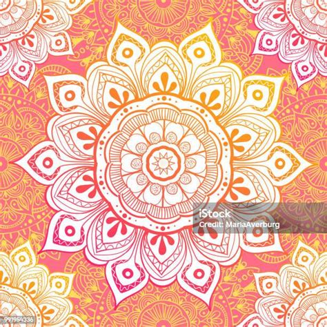 꽃 동기와 원활한 민족 패턴입니다 만다라 직물 및 종이 위한 양식된 인쇄 템플릿입니다 Boho 세련 된 디자인입니다 여름