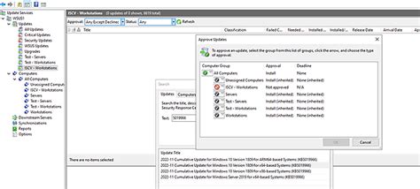 Wsus Updates Not Approved For Group How To View Windows Spiceworks Community