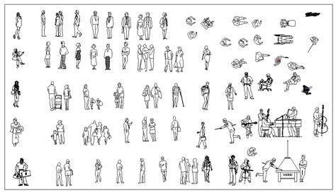 Different People Cad Blocks Detail Layout D View Dwg File My XXX Hot Girl